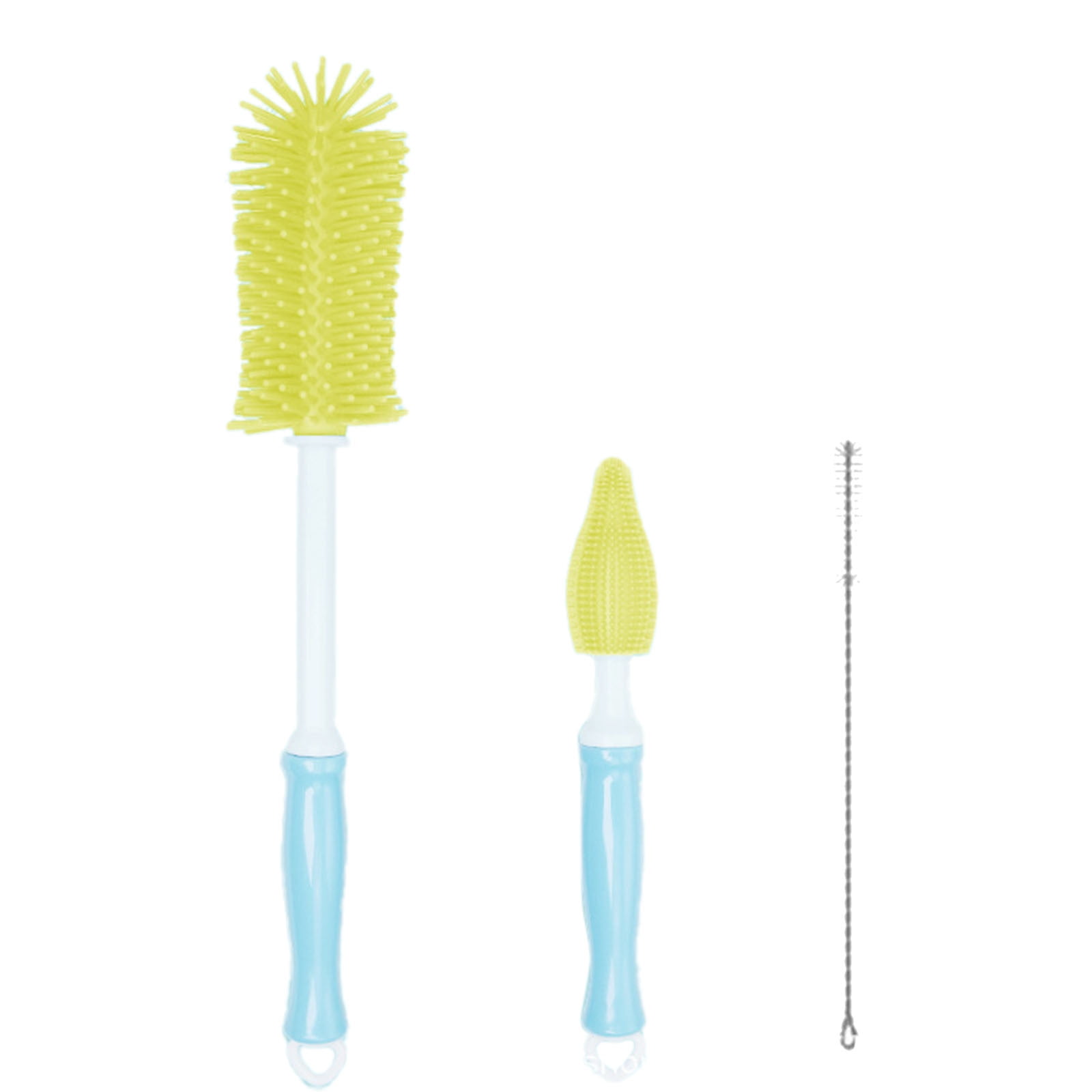 Baby Bottle Cleaner Set with Silicone Brush and Long Handle for Deep ...