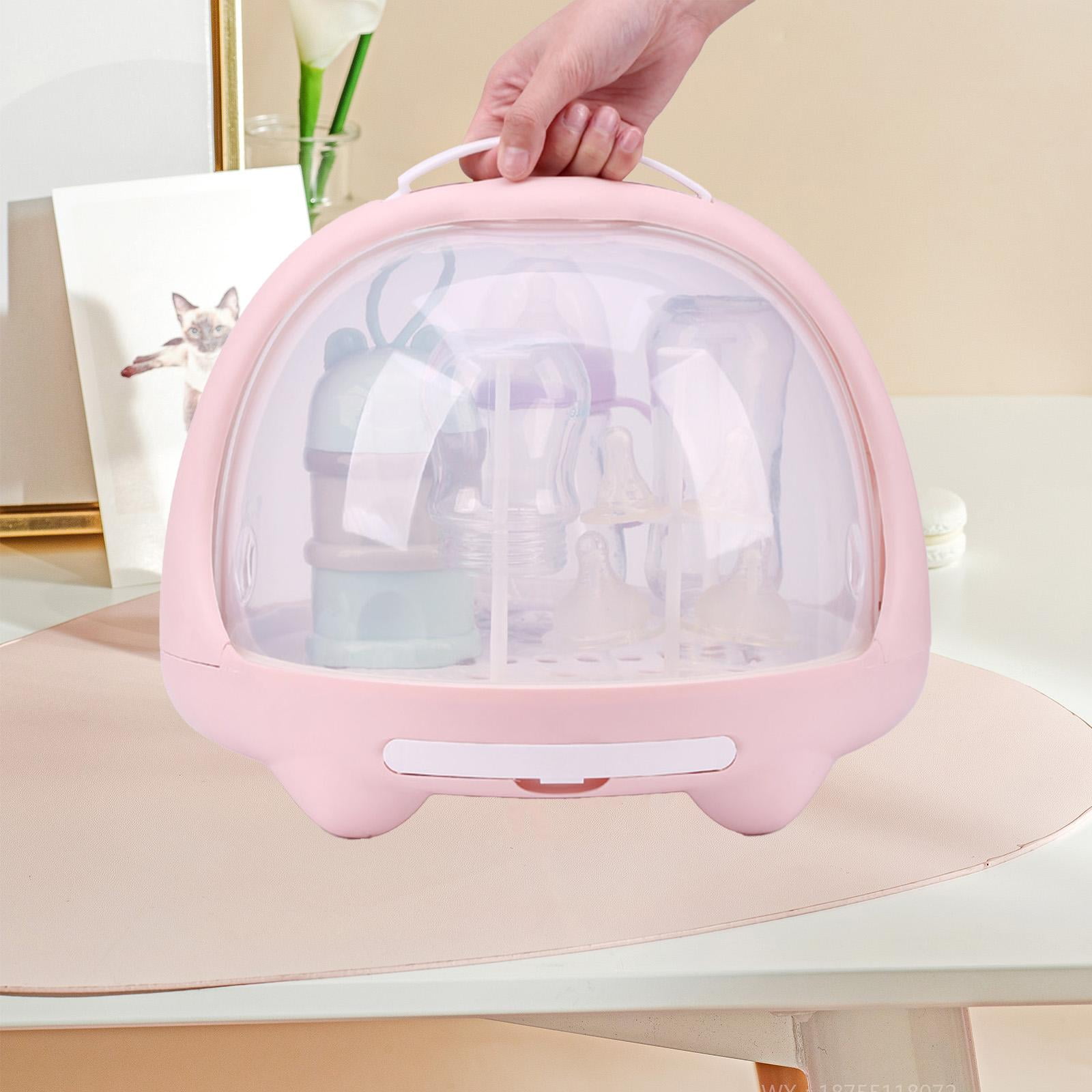 Baby Bottle Drainer Rack Bottle Holder with Handle Modern Transparent ...