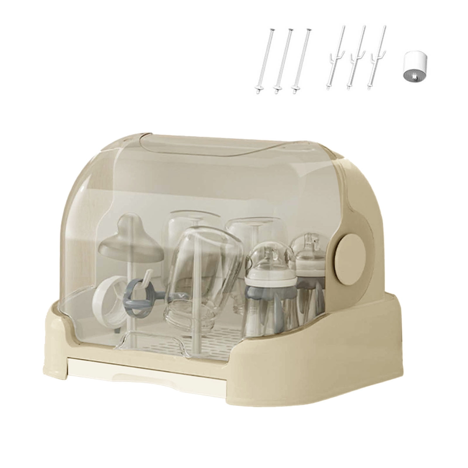 Baby Bottle Drying Rack With Lid Baby Bottle Storage With Removable ...