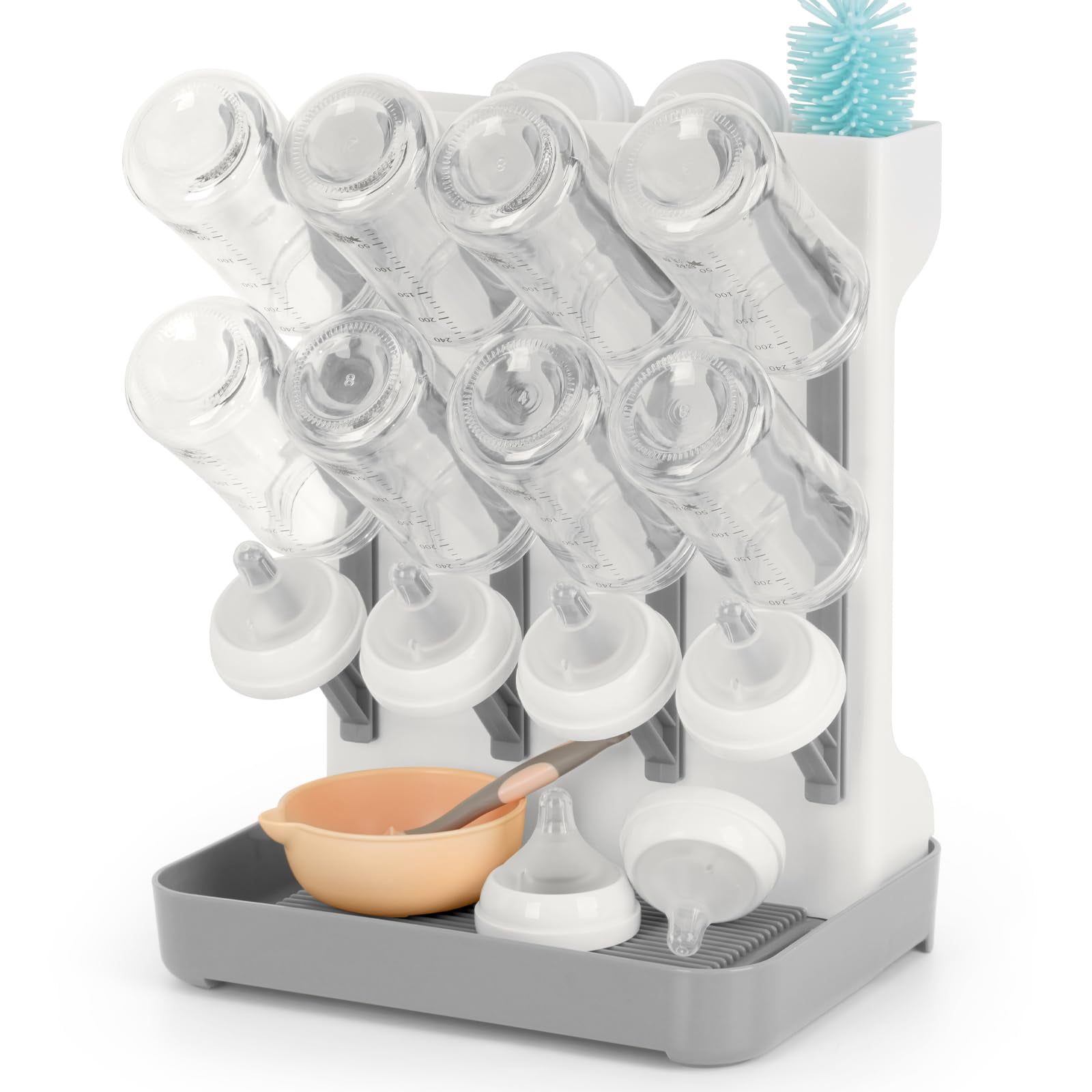Baby Bottle Drying Rack, Space Saving Baby Bottle Organizer for ...