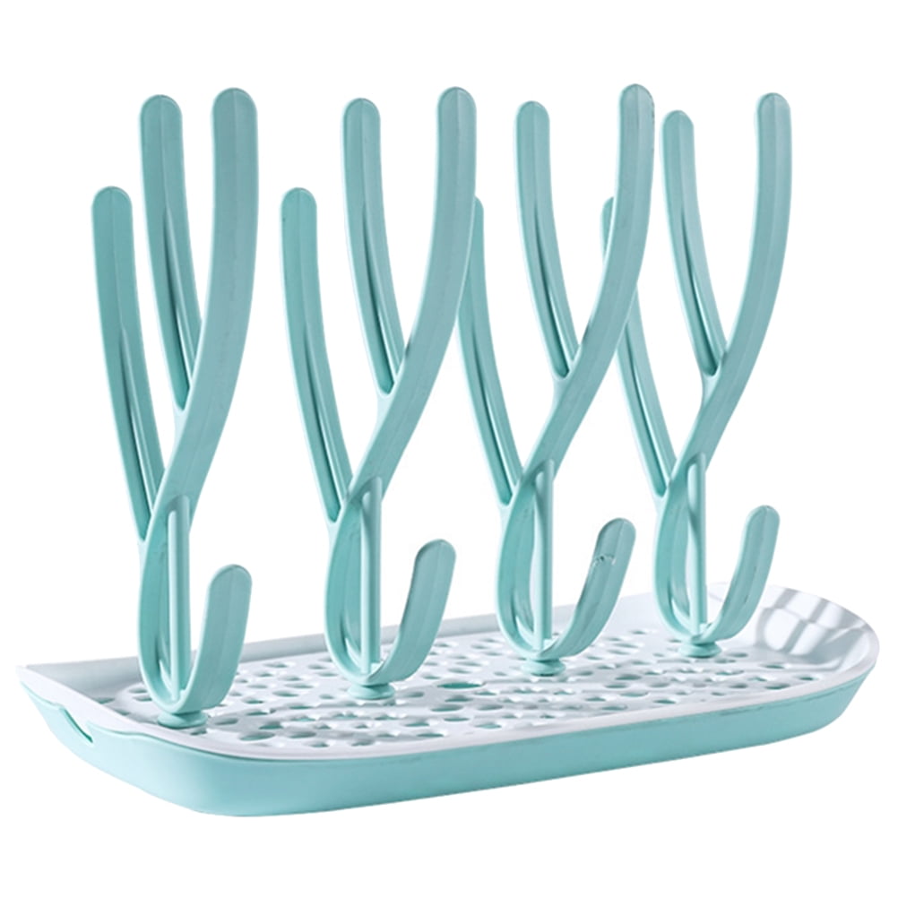 WASHWEPE Milk Bottle Rack Baby Bottle Drying Rack Blue 1Pack 13x9.8x7 ...