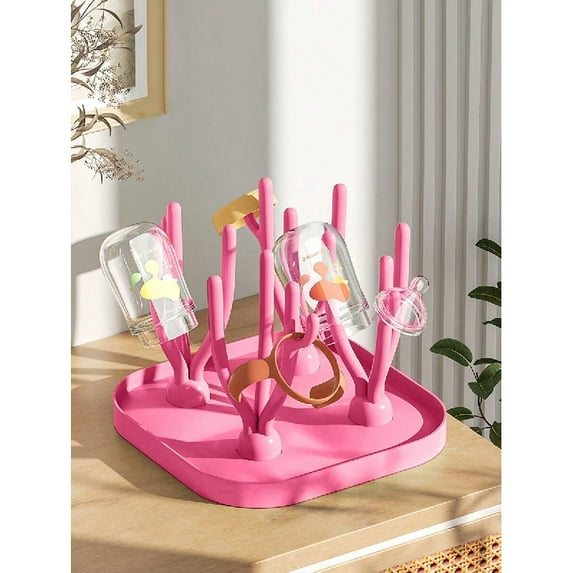 Baby Bottle Drying Rack With Tray, Large Capacity Bottle Dryer Rack For ...