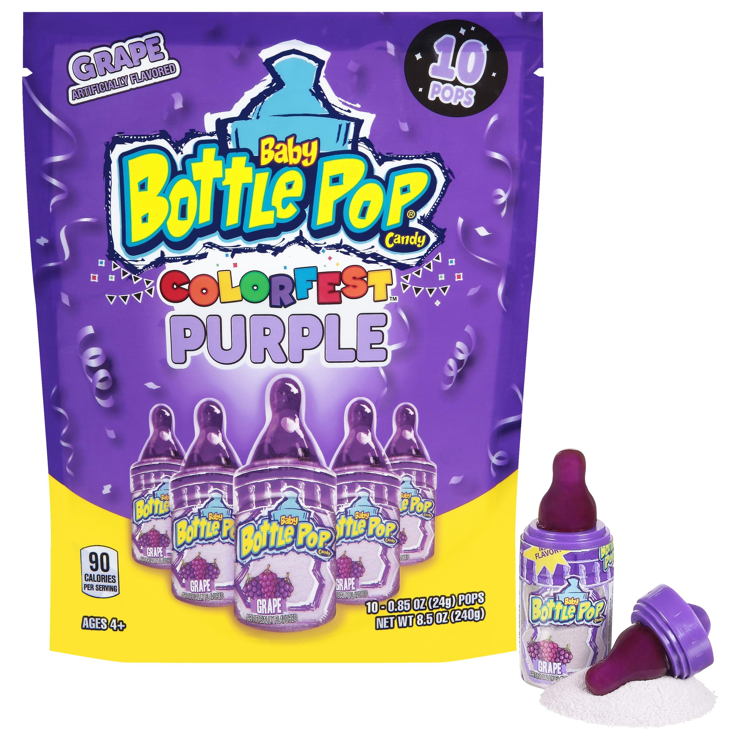 Baby Bottle Pop Colorfest Individually Wrapped Purple Grape Party Pack ...
