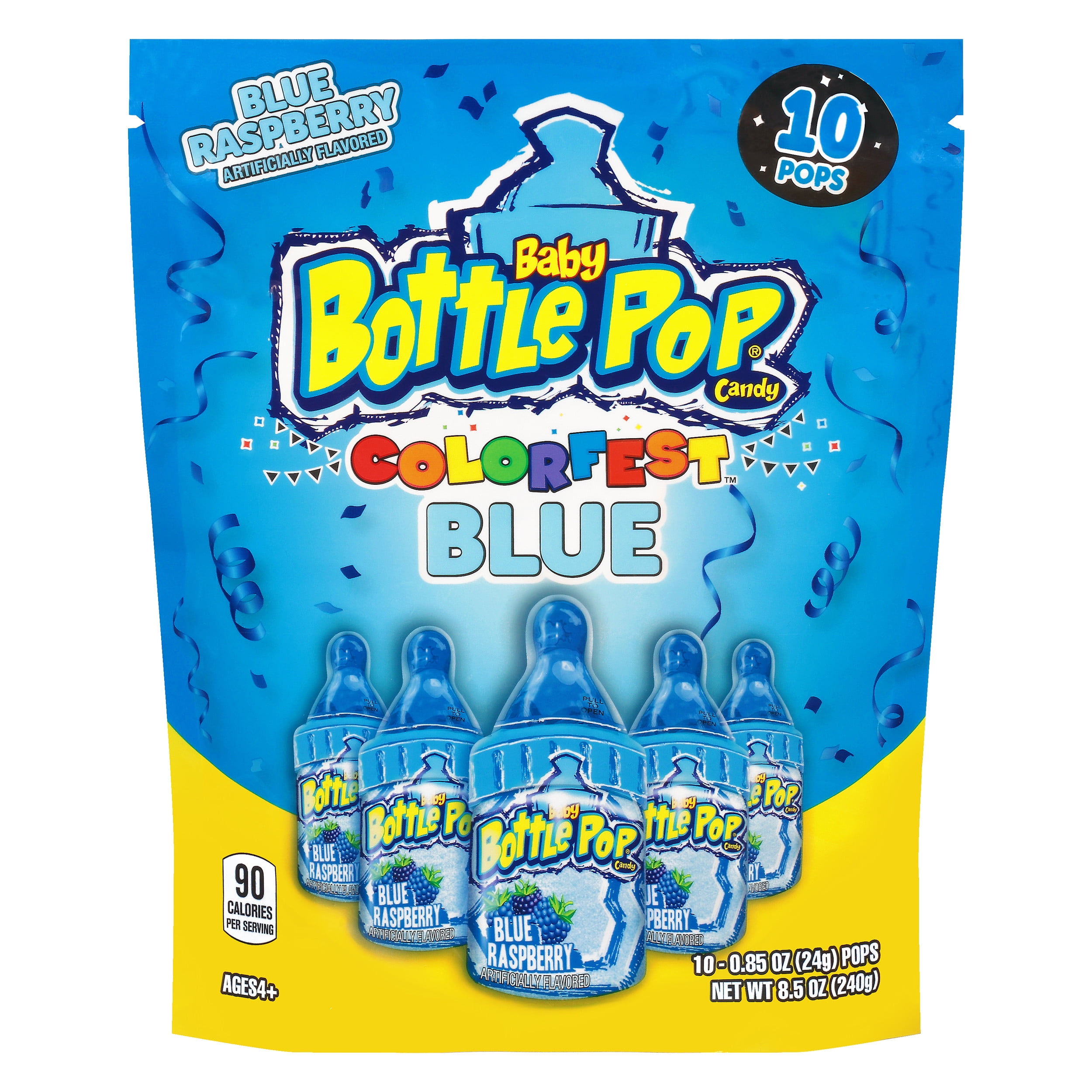 Baby Bottle Pop Bulk Lollipops, Blue Raspberry Flavor, Individually ...