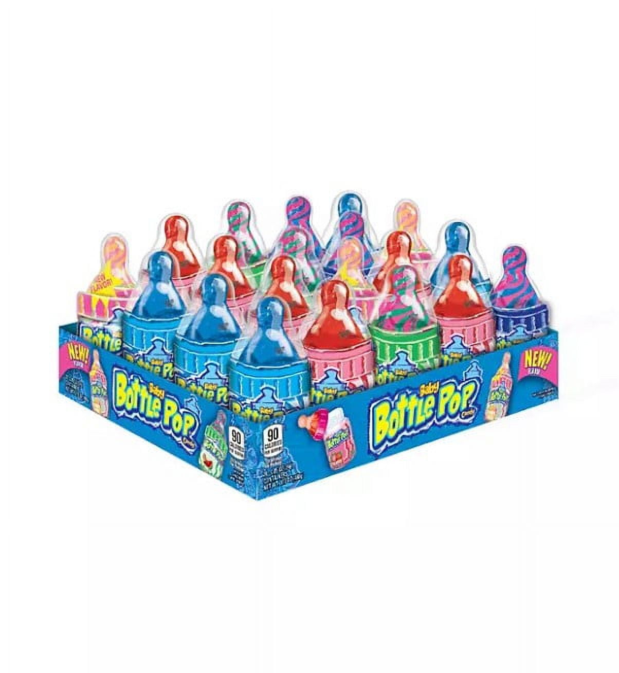 Topps Baby Bottle Pop Assorted Flavors, Lollipop with Powdered Candy, 0 ...