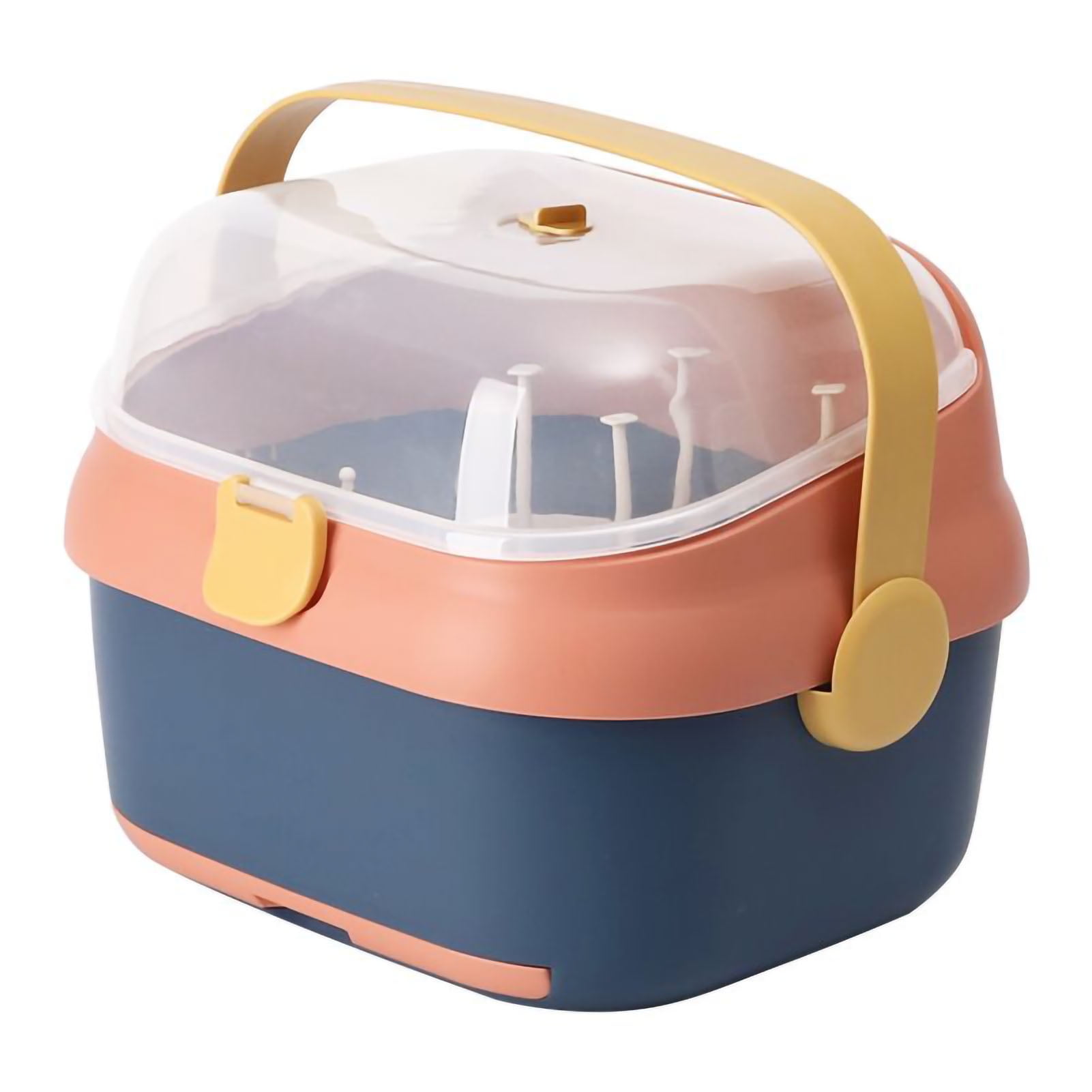 Baby Bottle Storage Box, Portable Baby Bottle Drying Rack Easy Carry ...