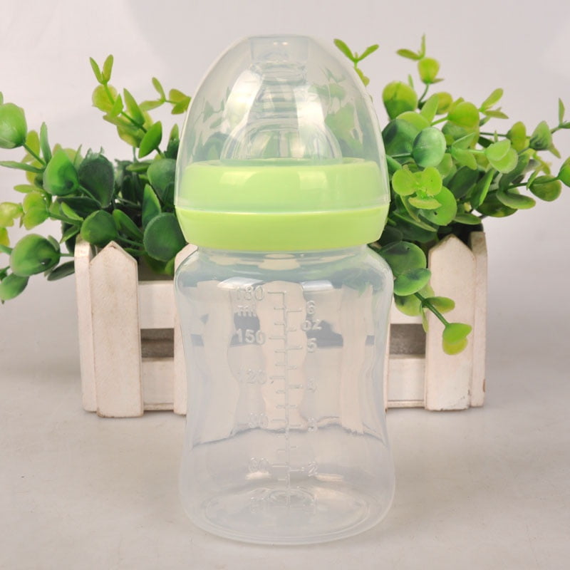 Baby Bottle Wide Neck with Natural Response Nipple, Newborn ...