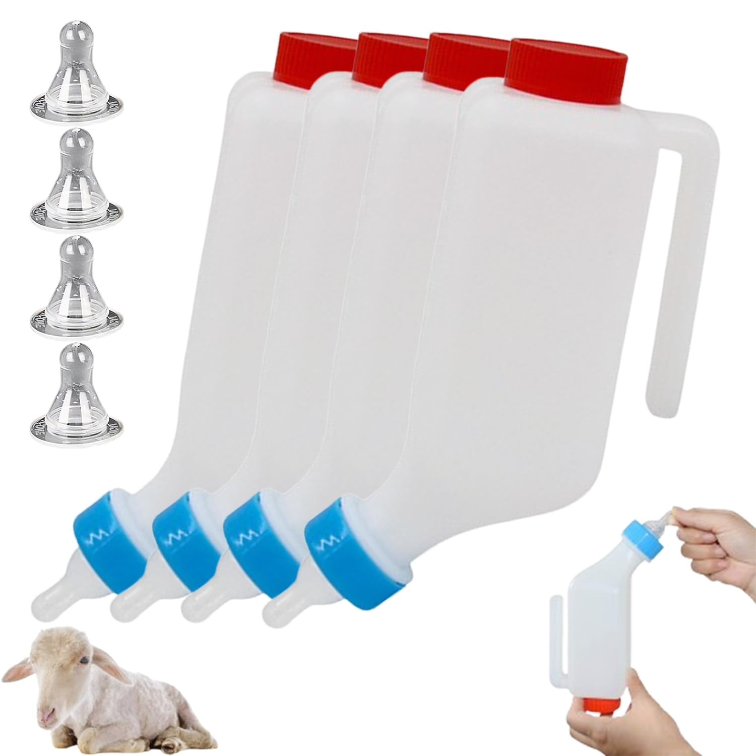 Baby Bottles, 800ml Lamb Baby Bottle with Scale, Goat Bottles for ...