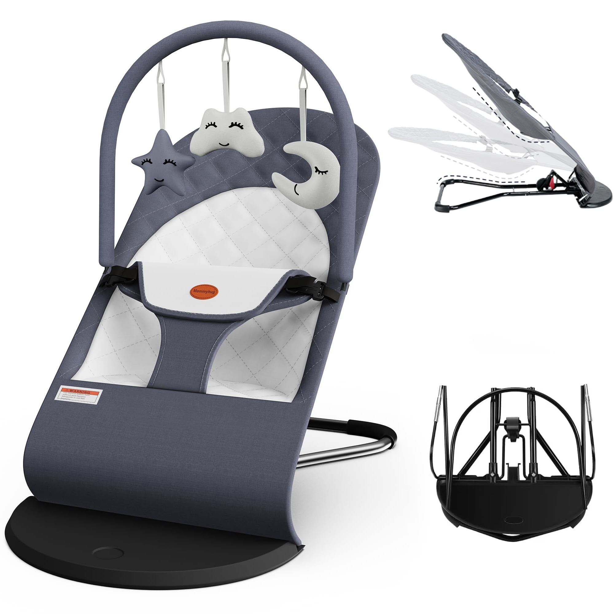 HechoVinen Baby Bouncer Seat, Portable Infant Chair for 0-18 Months, 3 ...