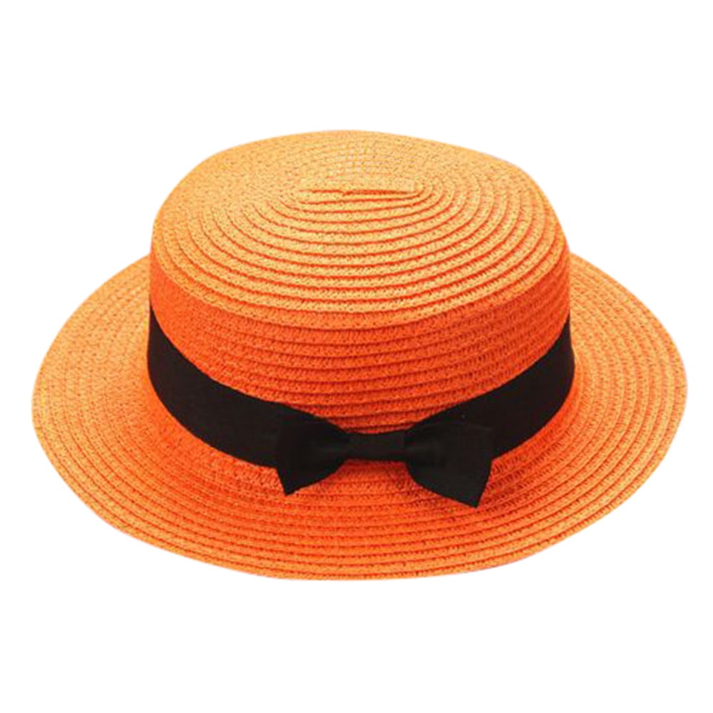Baby Bowknot Children Breathable Ha Kids Hat Boy Girls Cap Orange ...