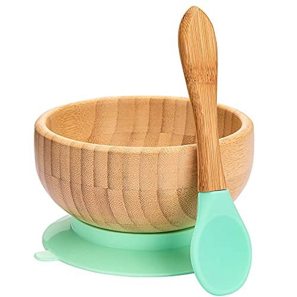 Baby Bowls and Spoons - Baby Bamboo Bowl and Spoon | Silicone Suction ...