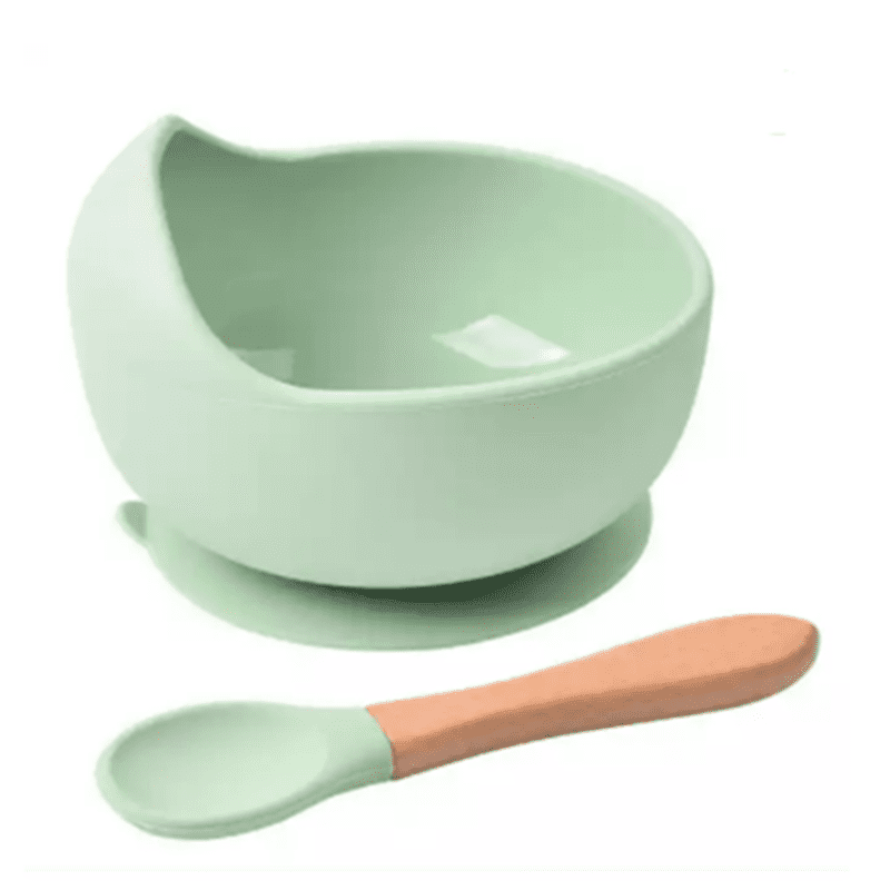 Baby Bowls With Suction - 2 Piece Silicone Set With Spoon For Babies ...