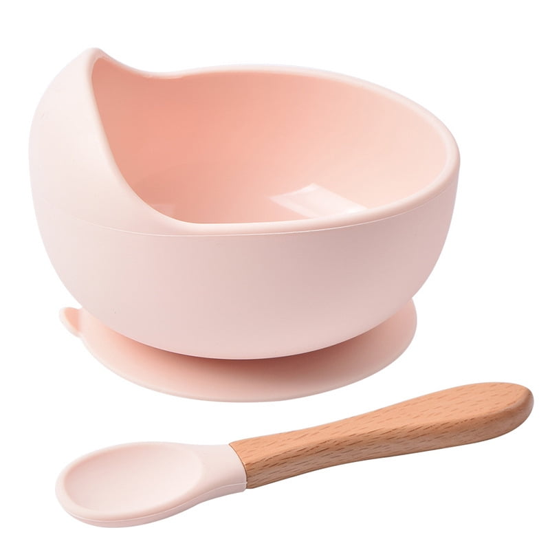 Baby Bowls With Suction - 2 Piece Silicone Set With Spoon For Babies ...