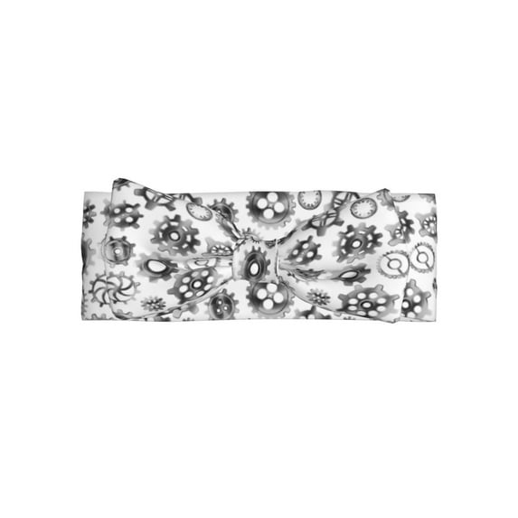 Baby Bows, Bike gear Pattern Sparkling Elastics Soft Baby Newborn Headbands Hairbands Hair Bow ...