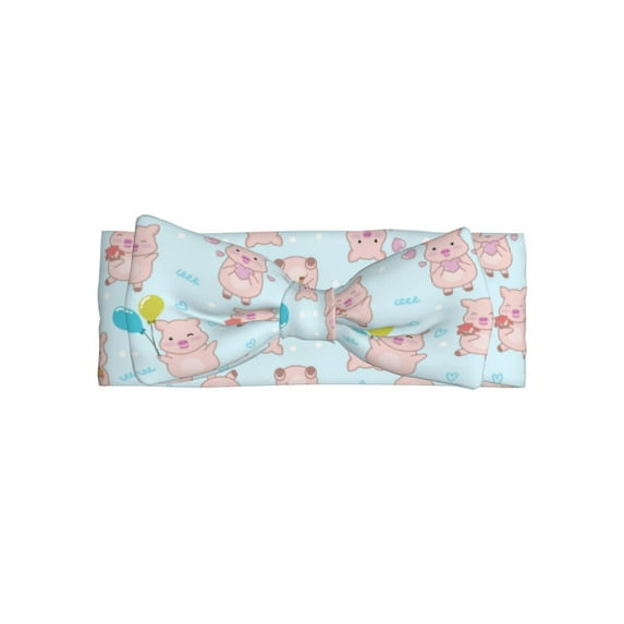 Baby Bows, Cute Pig Balloon Flower Elastics Soft Baby Newborn Headbands ...