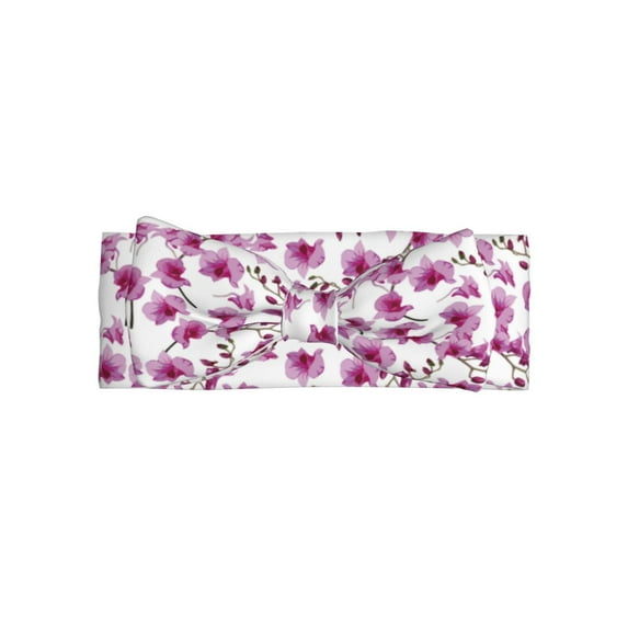 Baby Bows, Orchids Flowers Purple Elastics Soft Baby Newborn Headbands ...