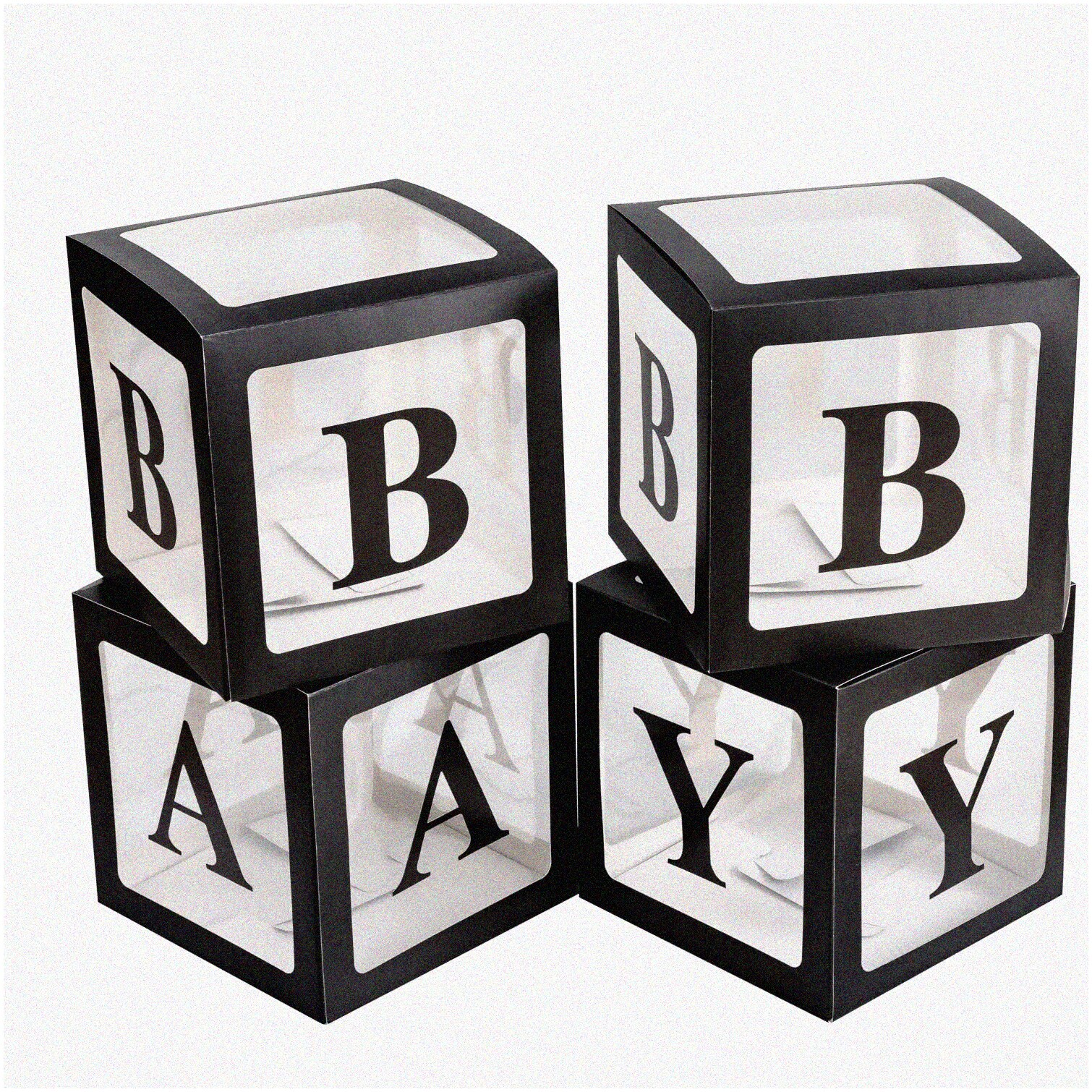 Baby Box Bonanza - Clear Balloon Backdrop with 16 Letters for Parent ...