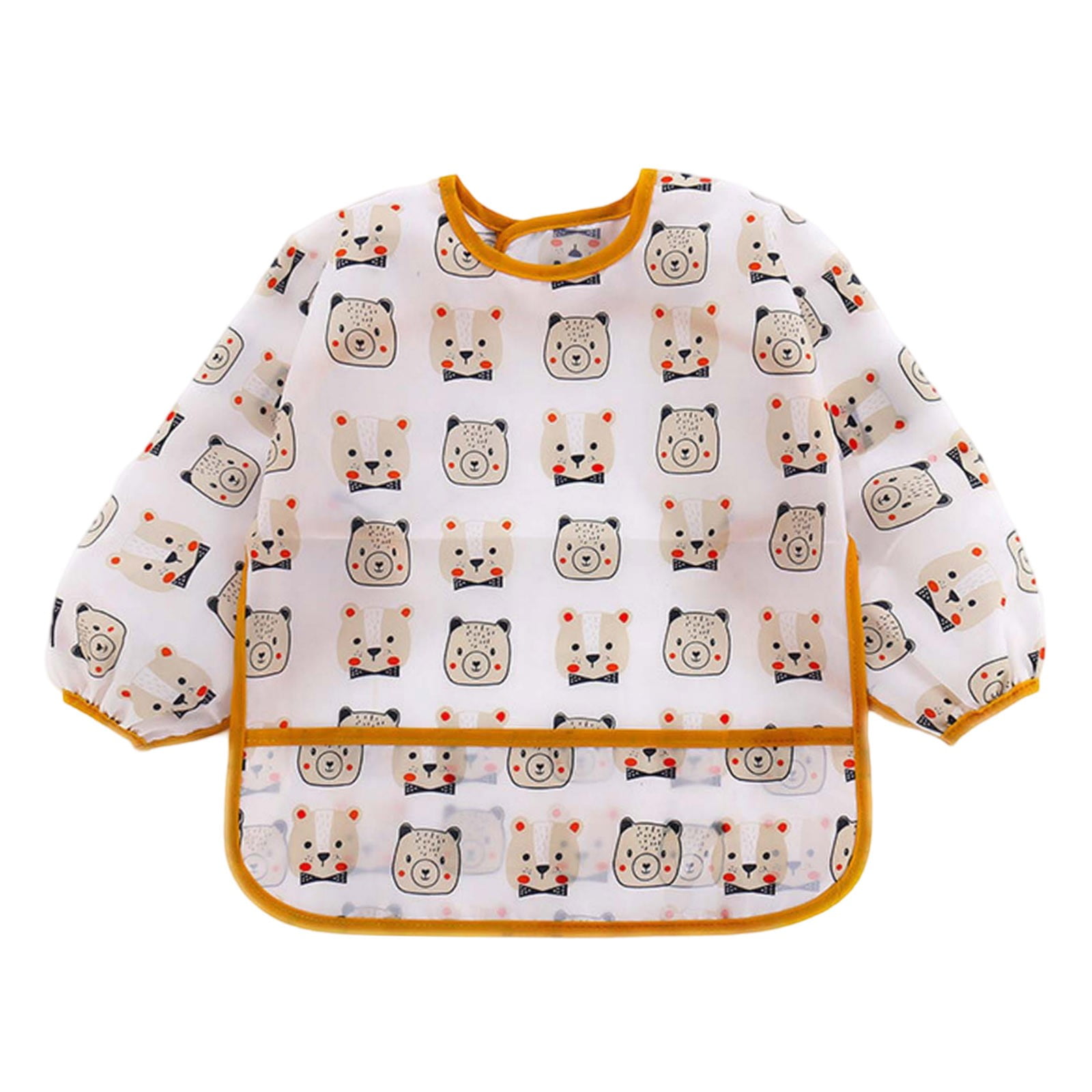 Baby Boy Bibs Baby Boys Girls Long Sleeve Cartoon Prints Soft Bibs Baby ...