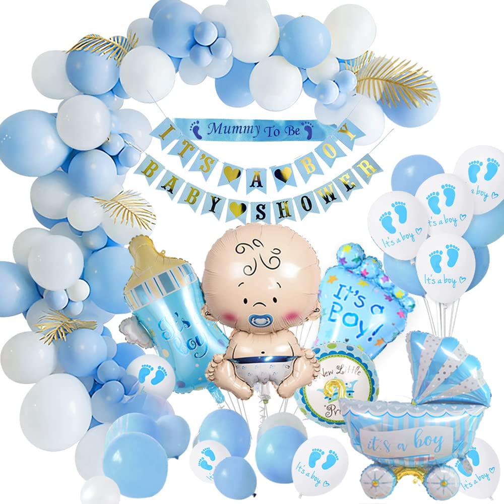 Baby Boy Blue Baby Shower Decorations, Boy Baby Shower Banner, Mummy to ...