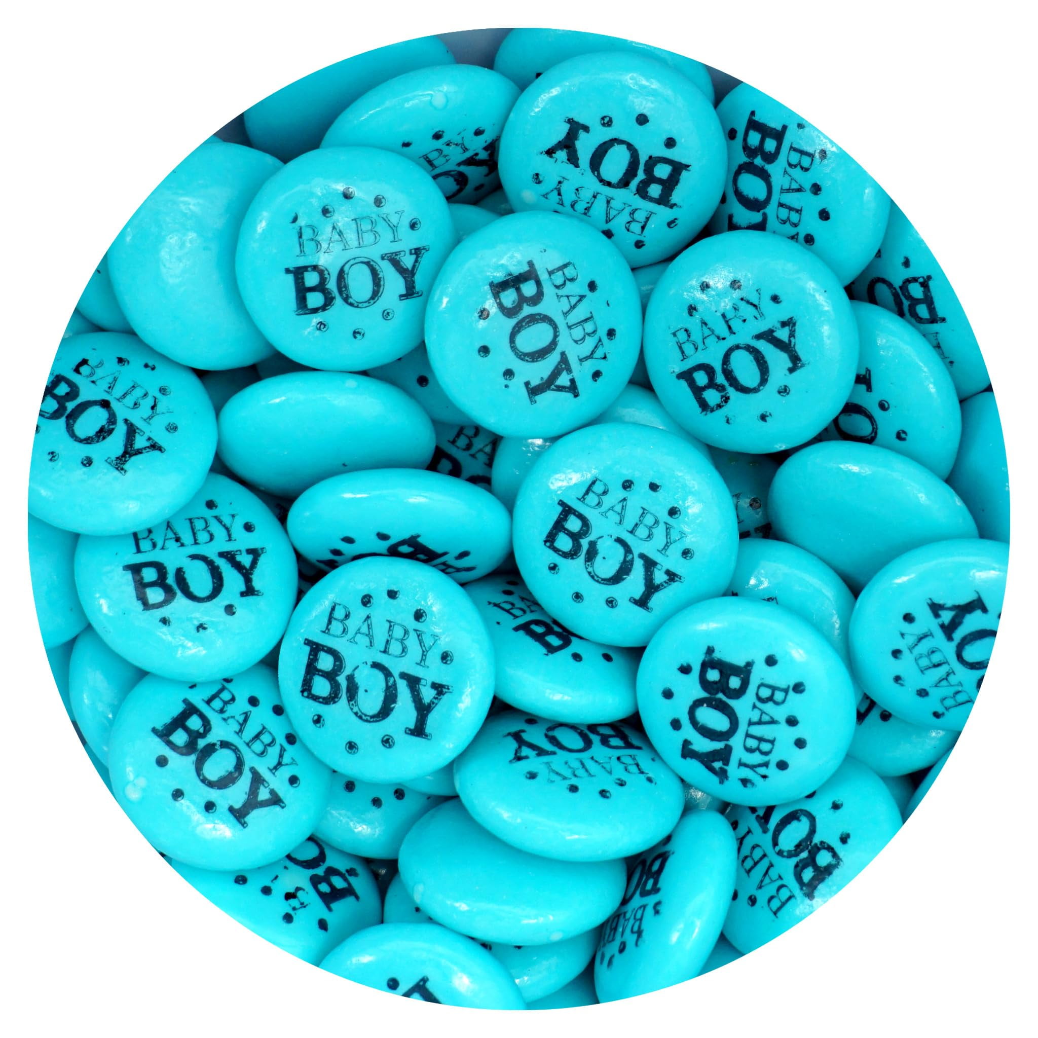 Baby Boy Blue Candy Gum MDA05 Buttons, 2 Pound Bag (Approx. 180 Pieces ...