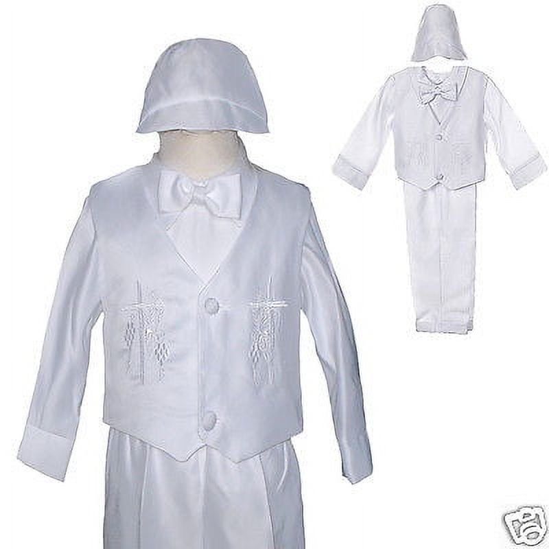 Baby Boy Christening Baptism Formal LONG Vest Outfit Suit gown size:0 ...