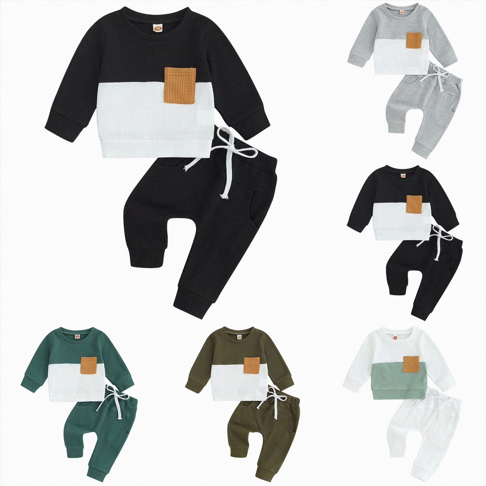 Baby Boy Clothes Fall Clothes Print Long Sleeve Pullover Tops + Pant ...