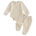 Baby Boy Clothes Fall Toddler Infant Plaid Patchwork Outfit Short ...