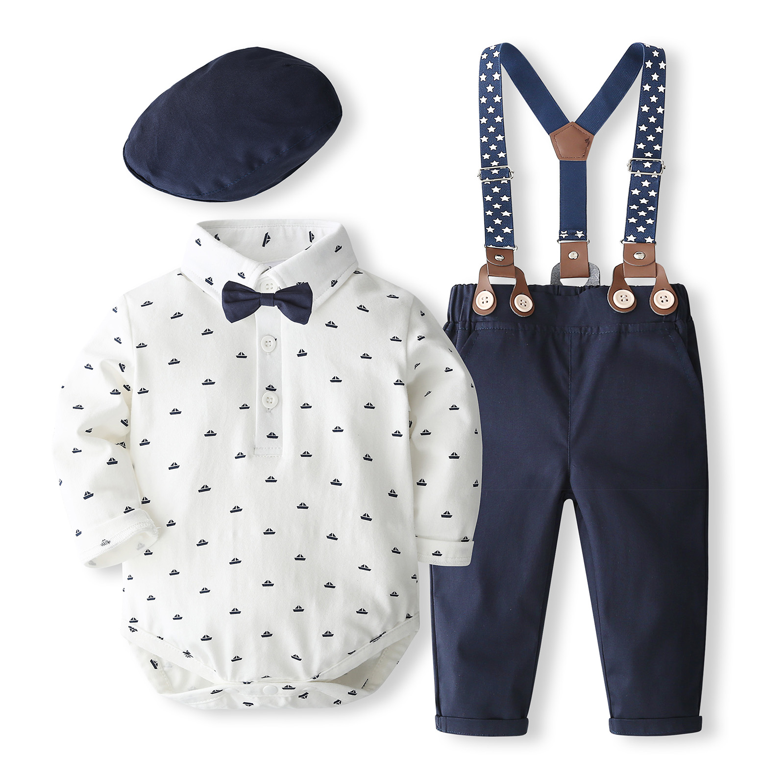 Baby Boy Clothes Set Infant Long Sleeve Gentleman Suit Outfits Tuxedo ...