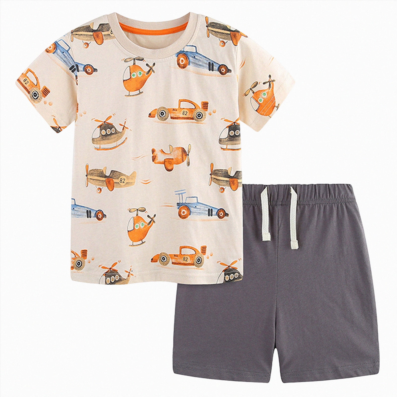Baby Boy Clothes Toddler Boy Summer Outfit Cute All Over Print Short ...