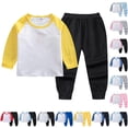 Baby Boy Fall Outfit Boy Sweatshirt Top Elastic Pants Set Cute 2pcs ...