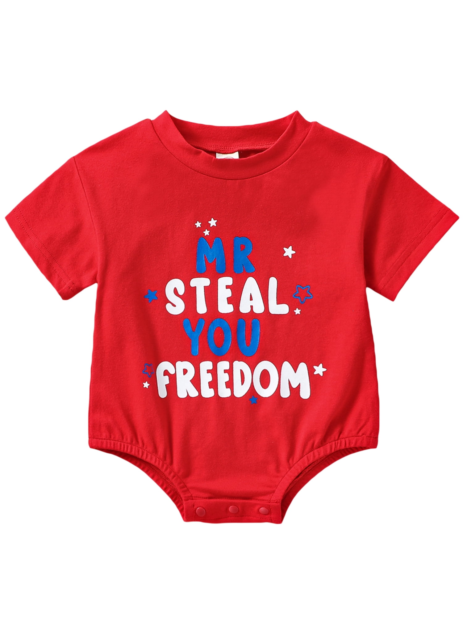 Baby Boy Girl 4th of July Outfit Newborn Oversized USA Romper American Flag Onesie Outfit ...