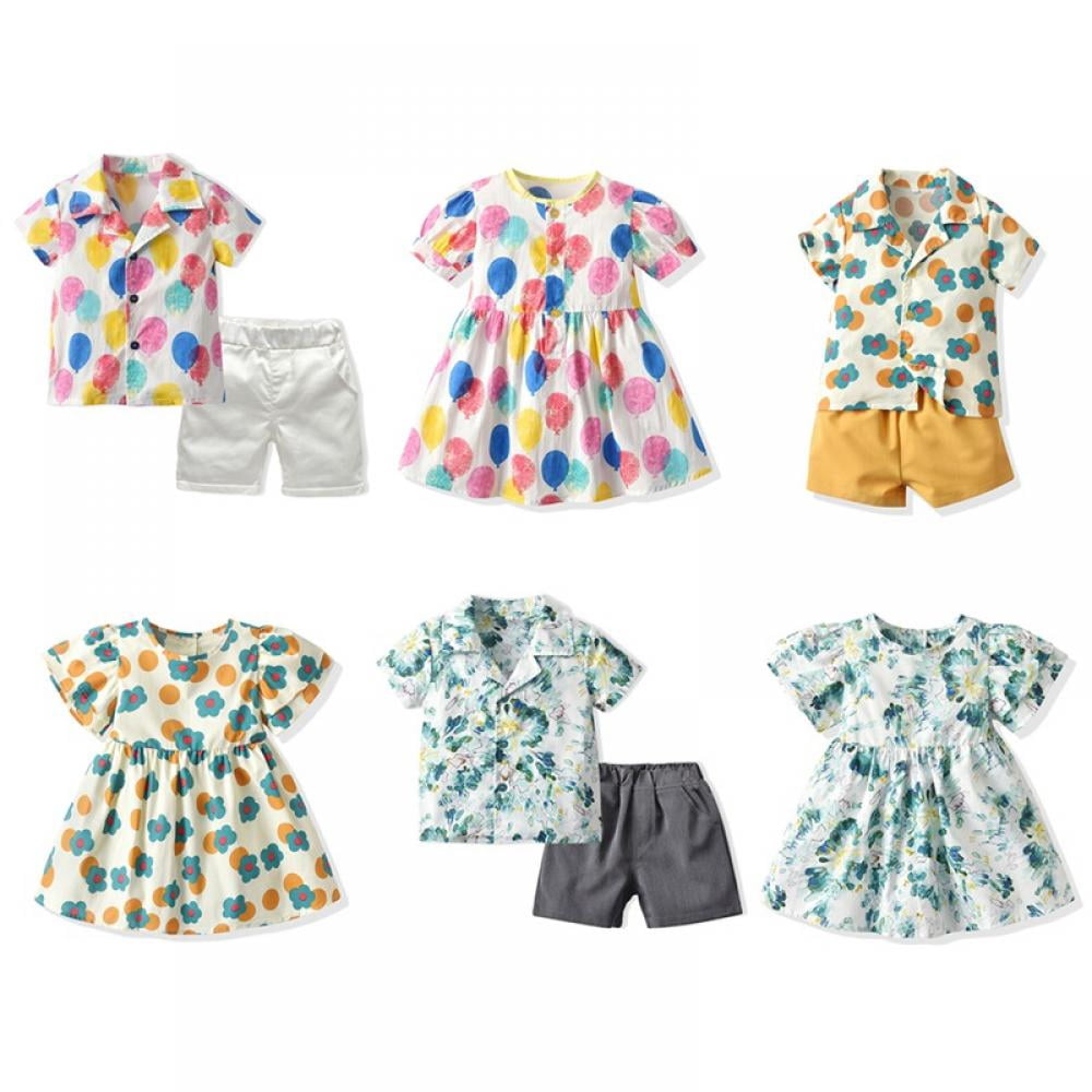 Baby Boy Girl Brother And Sister Matching Outfits Toddler Kids Summer ...