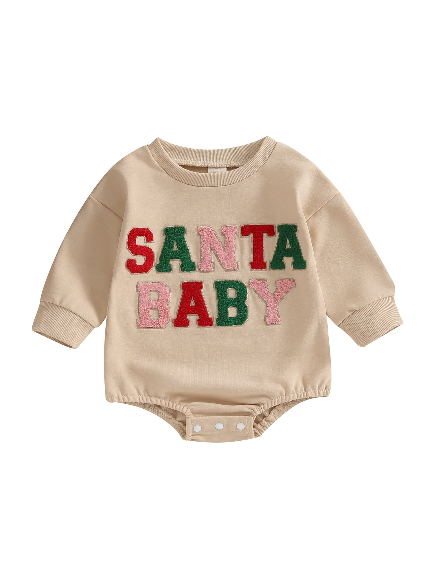 Baby Boy Girl Christmas Outfits Santa Baby Sweatshirt Romper Long ...