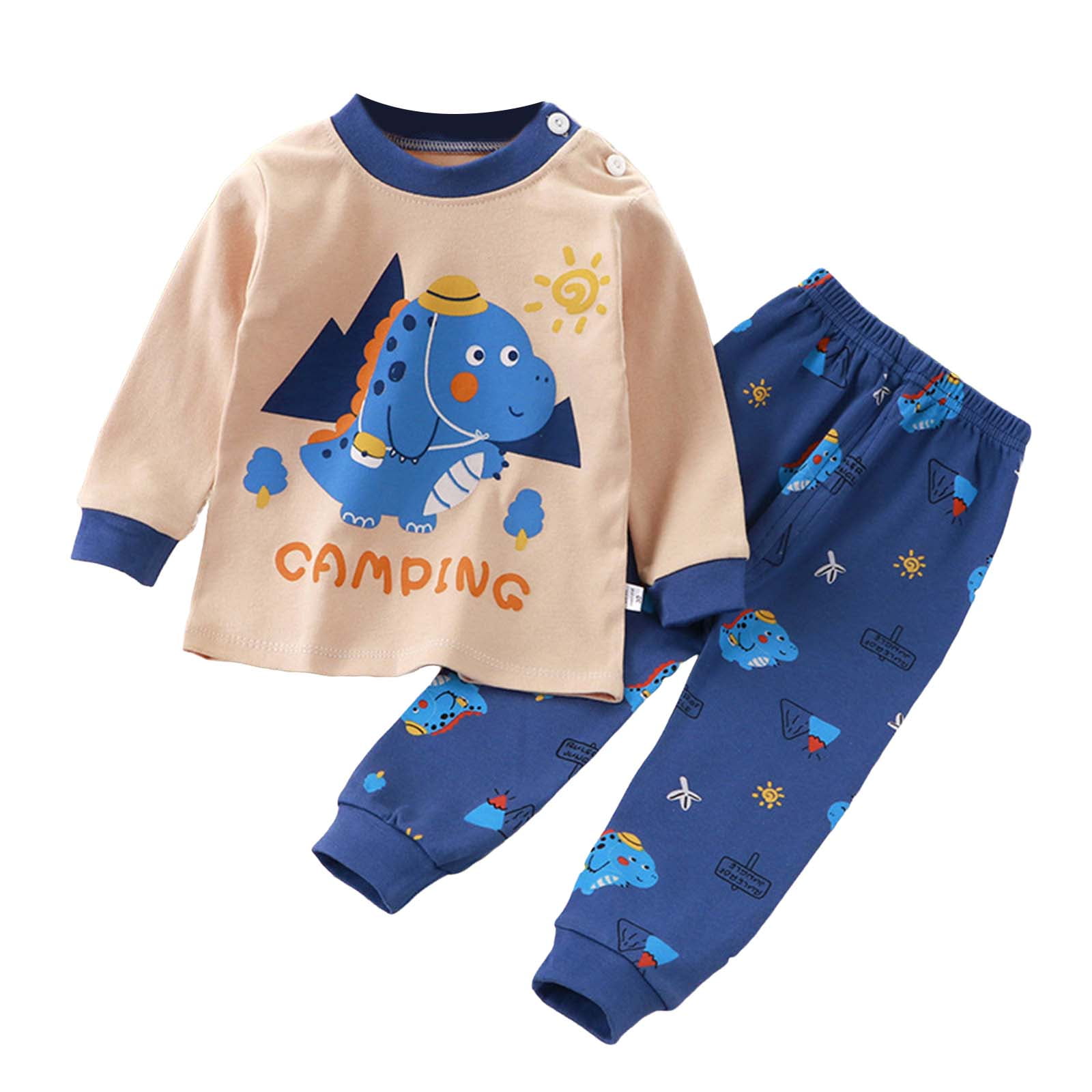 Caqnni Baby Boy Girl Clothes Hooded Long Sleeve Color Block Tops Pants ...
