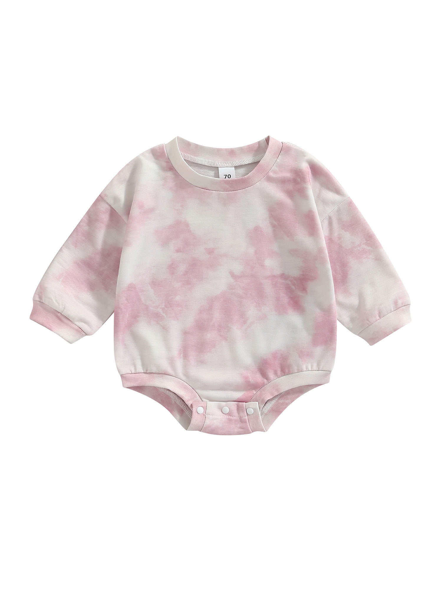 Baby Boy Girl Crewneck Sweatshirt Romper Tie Dye Long Sleeve Oversized Sweater Onesie Fall ...