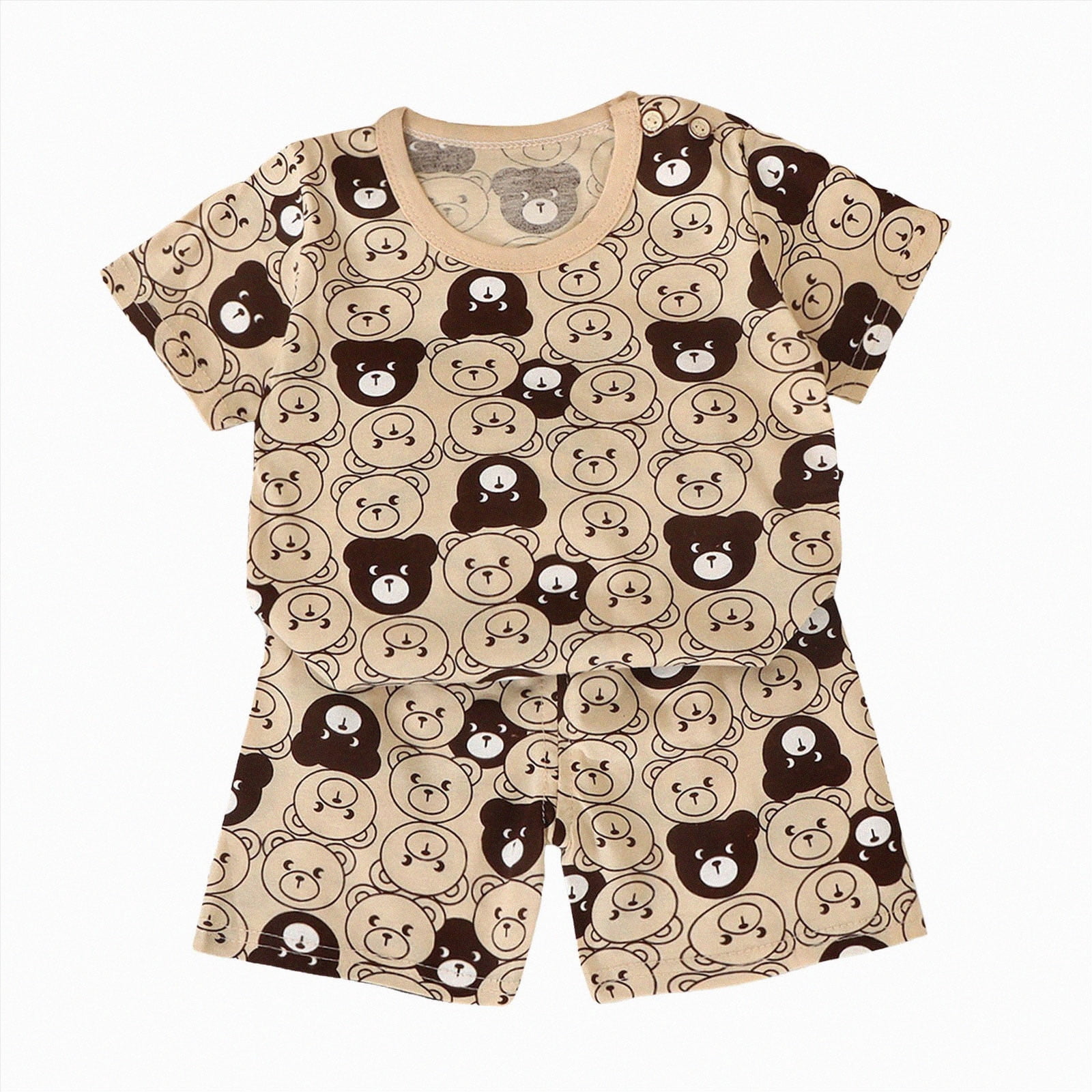 Baby Boy Girl Cute Soft Clothing Sets Short Sleeve Tops Pants Kids 2pcs ...