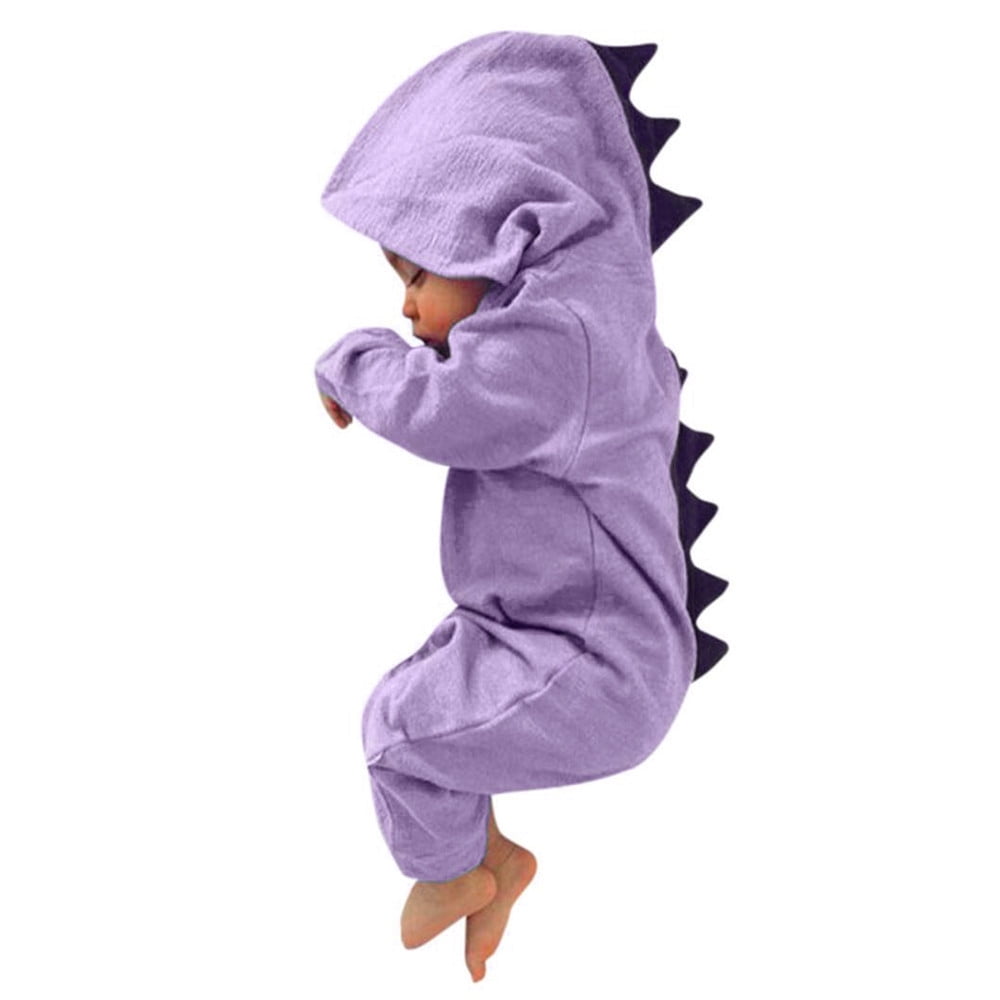 Baby Boy Girl Dinosaur Hooded Romper Jumpsuit Outfits Clothes Kids ...