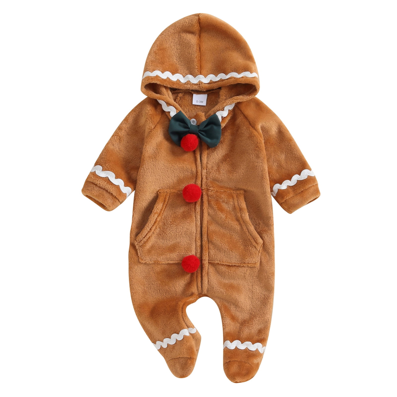 Baby Boy Girl Gingerbread Costume Christmas Outfit Gingerbread Man ...