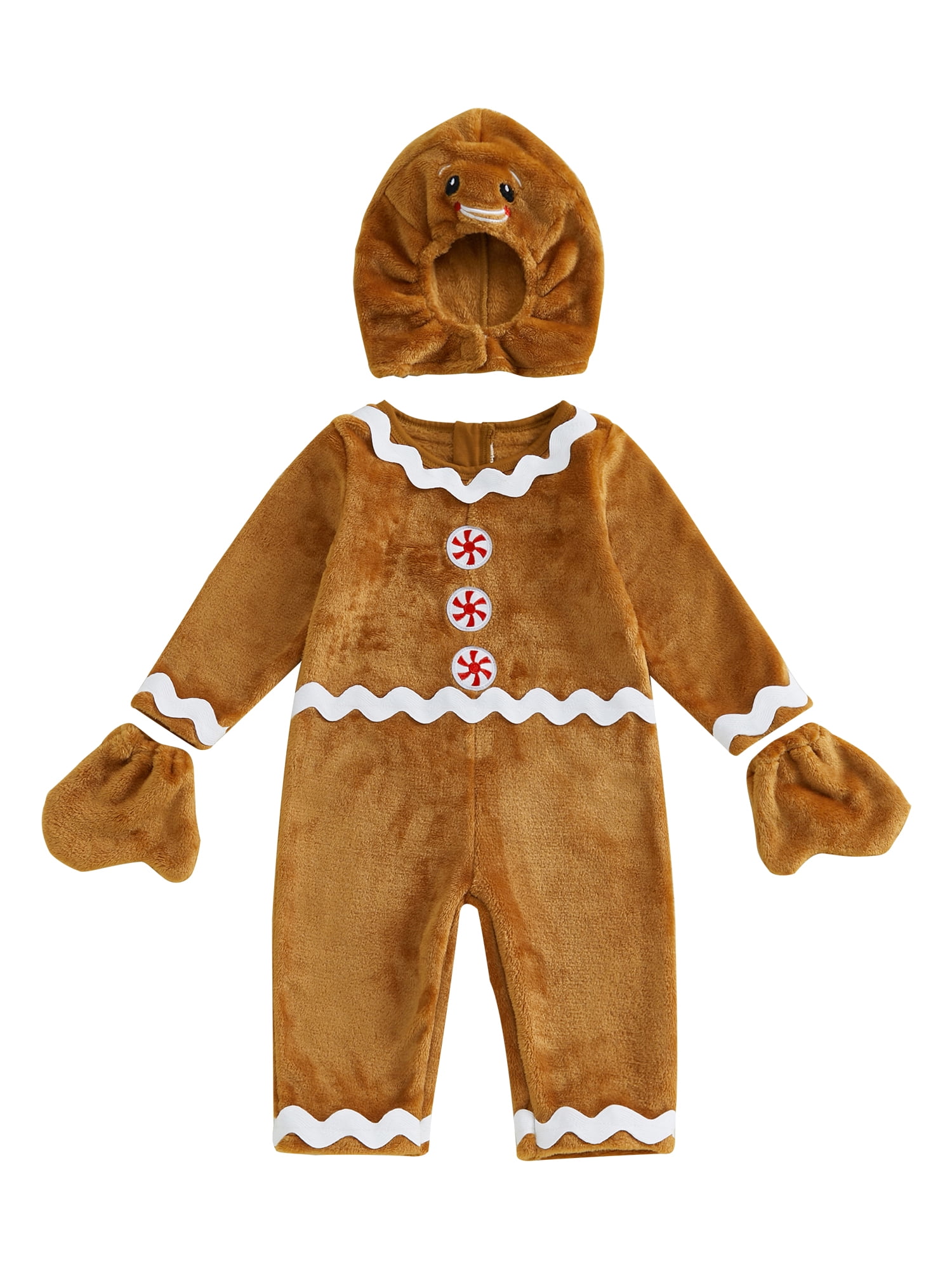 Baby Boy Girl Gingerbread Costume Christmas Outfit Gingerbread Man ...