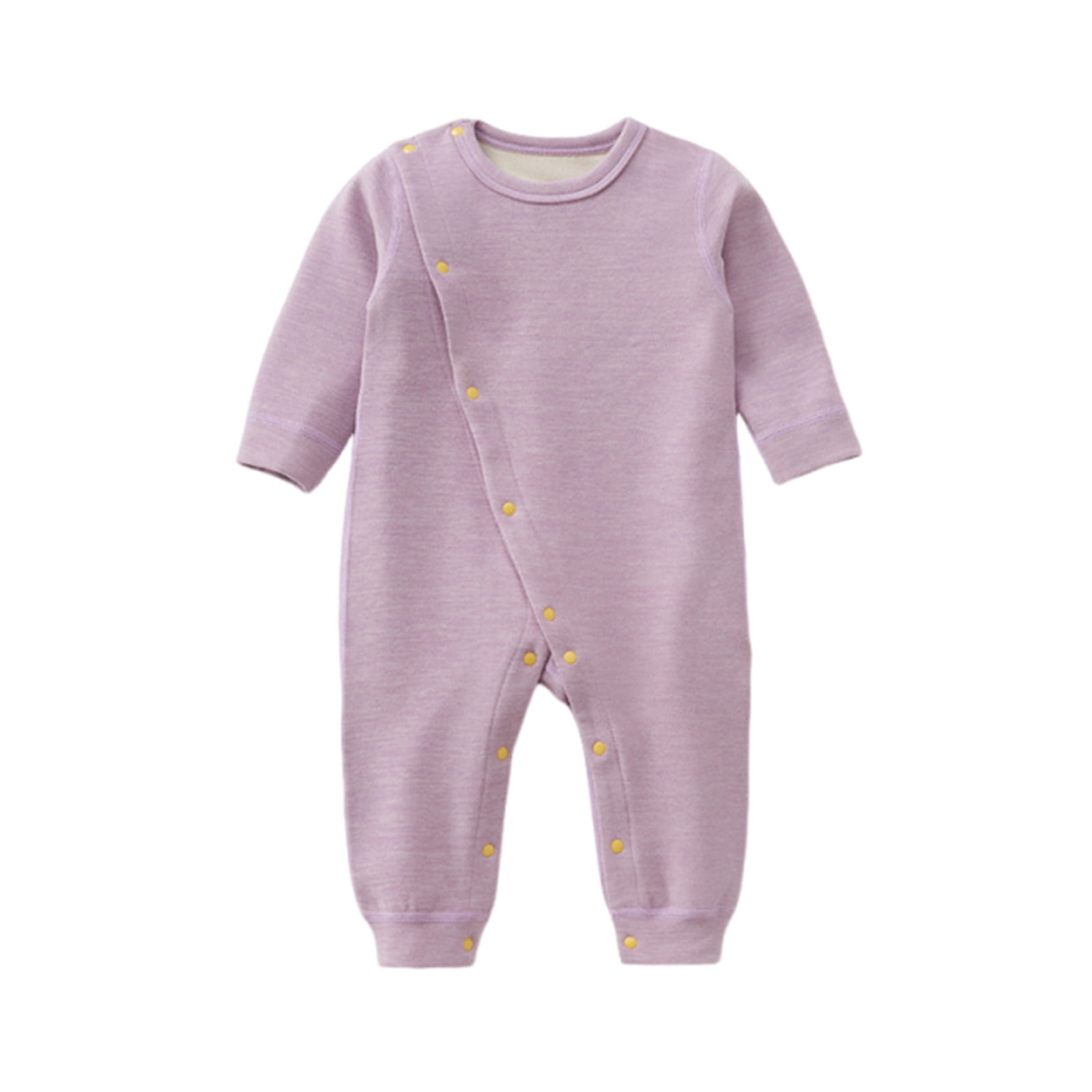 Baby Boy Girl Long Sleeve Outfits, Baby Solid Color Smocked Romper ...