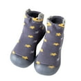 Baby Boy Girl Non-Skid Indoor Walking Shoes Breathable Warm Elastic Sock Shoes with Protect Toes ...