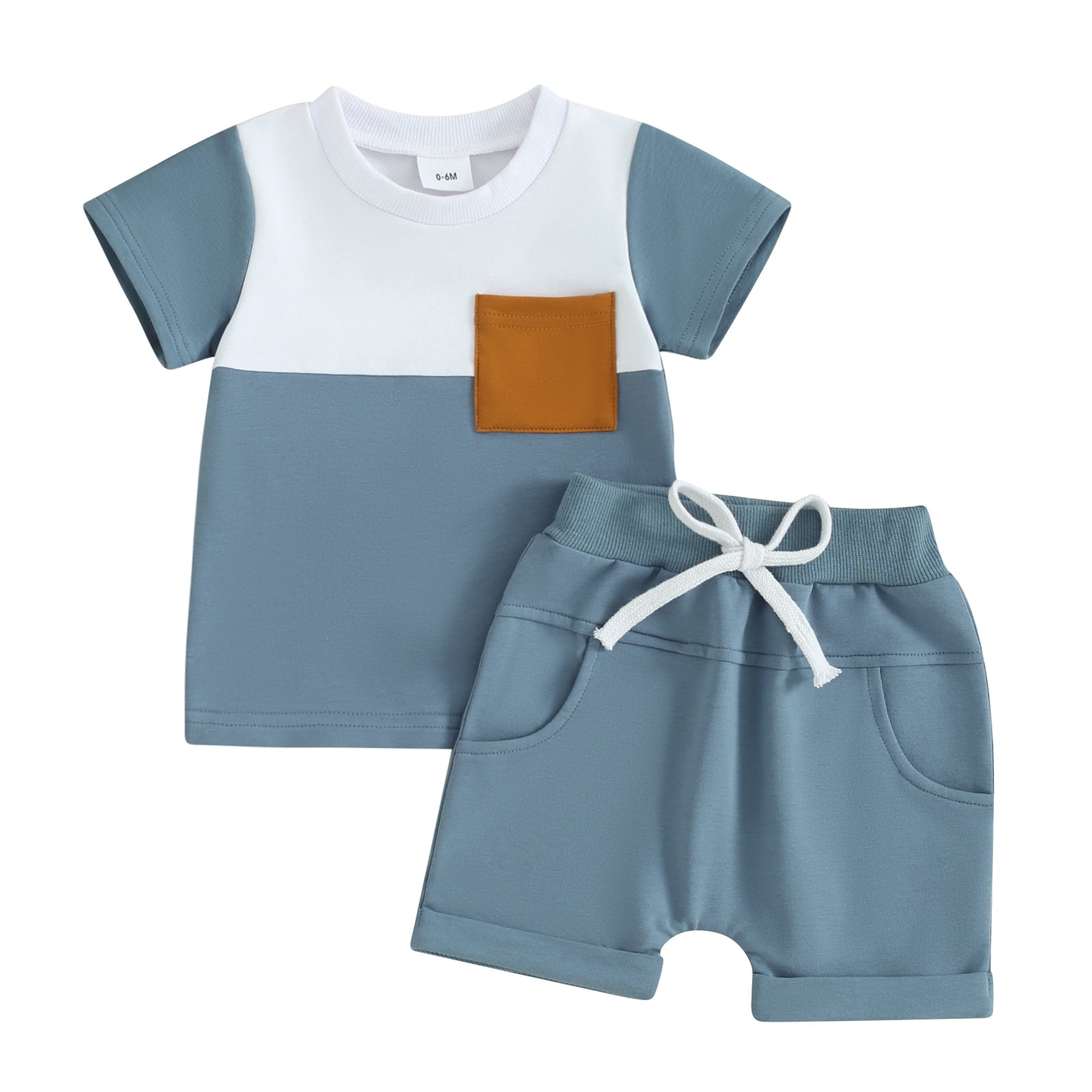 Baby Boy Girl Outfits Toddler Short Sleeve T Shirt Shorts Set 3 6 12 18 ...