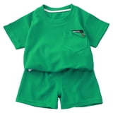 Baby Boy Girl Summer Clothes Print Short Sleeve T-Shirt Tee Tops Shorts ...