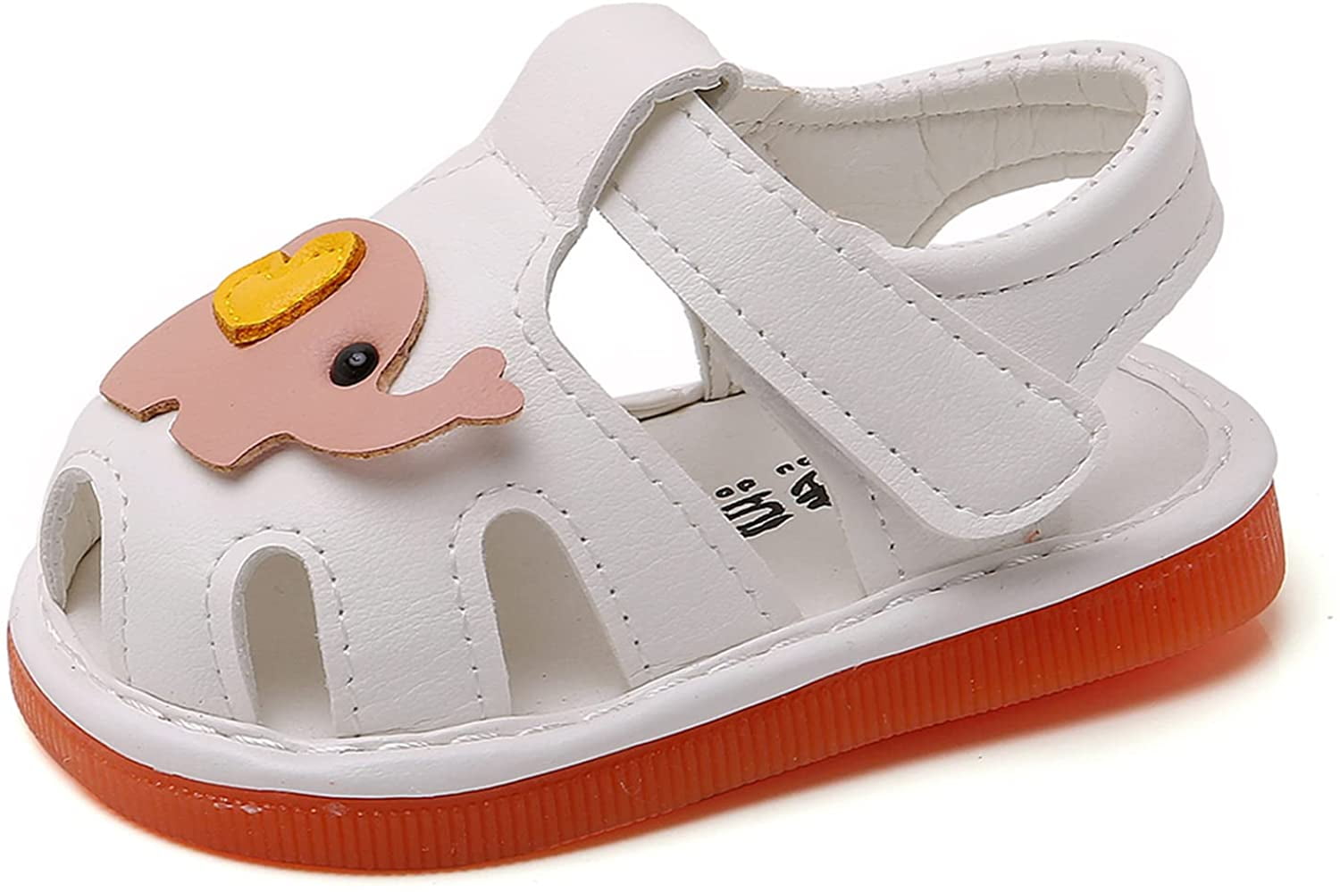 Baby Boy Girl Summer Infant Squeaky Sandals Premium Rubber Sole Closed ...