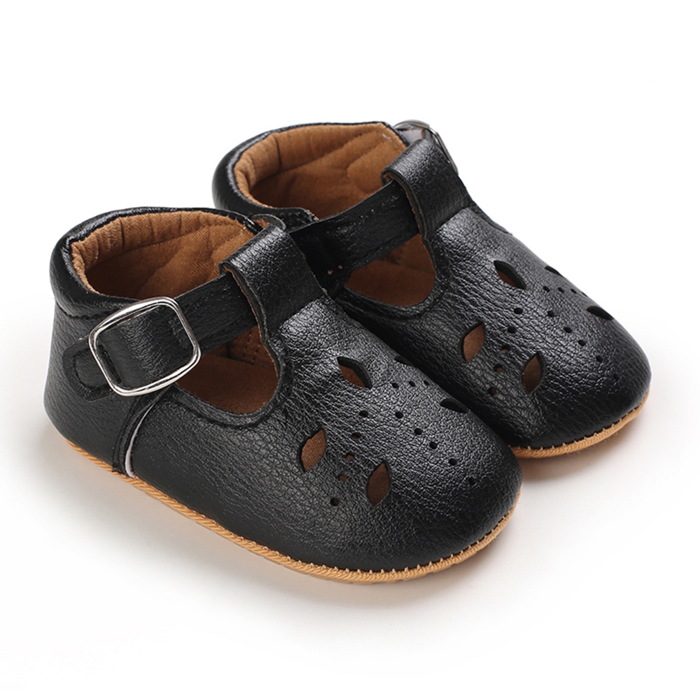 Baby Boy Girls Sandals Hook Loop Hollow Sandals PU Leather Moccasins Soft Rubber Sole Non-Slip ...