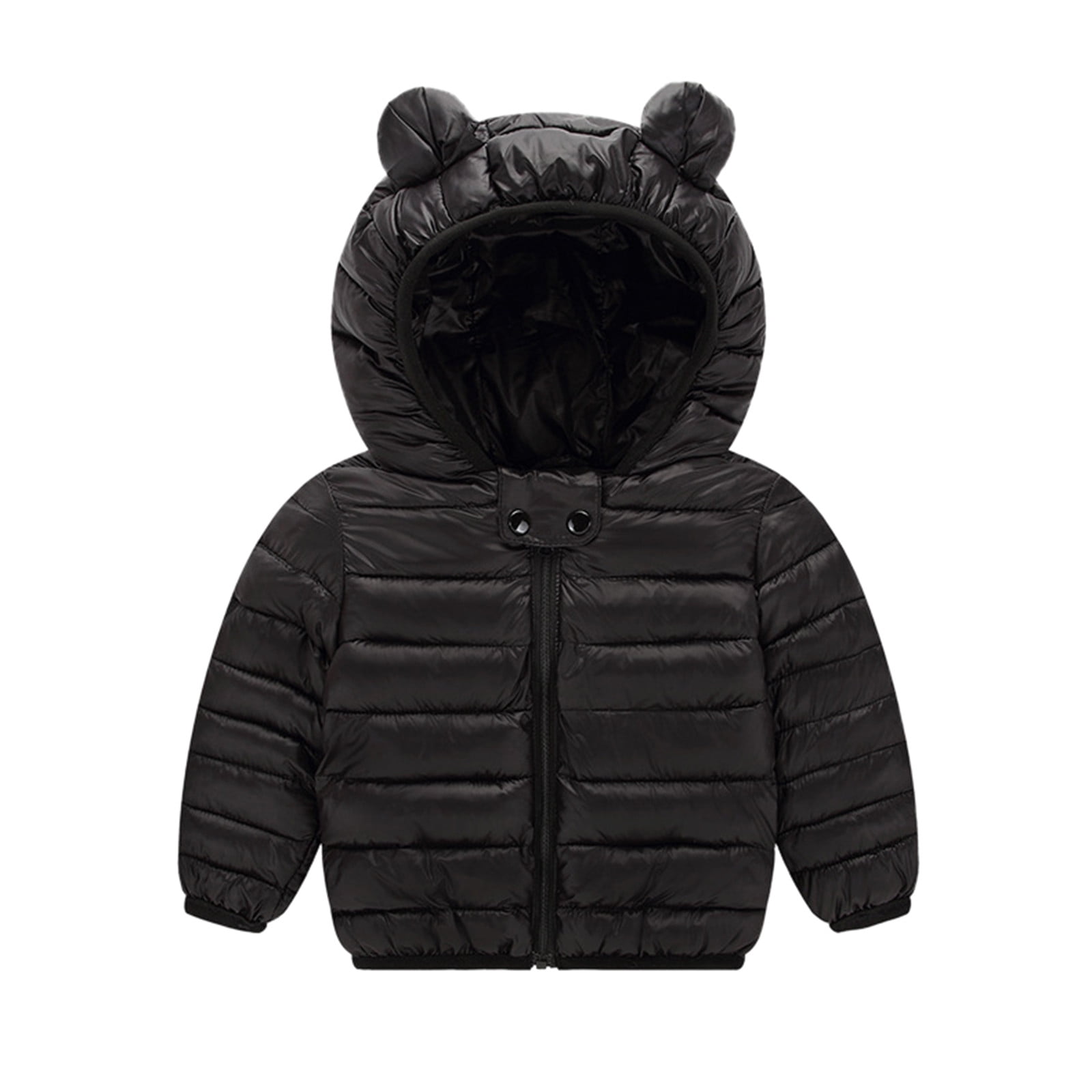 Baby Boy Jacket Bear Ears Hooded Jacket Thicken Windproof Zipper Warm ...