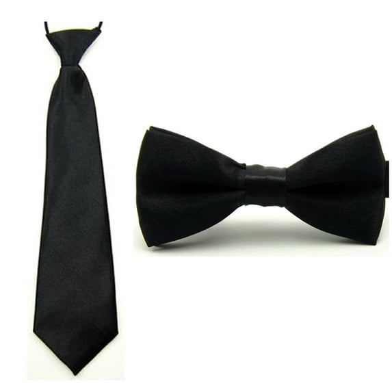 Baby Boy Kid Classic Satin Solid Color Bowtie Bow Tie Necktie Matching ...