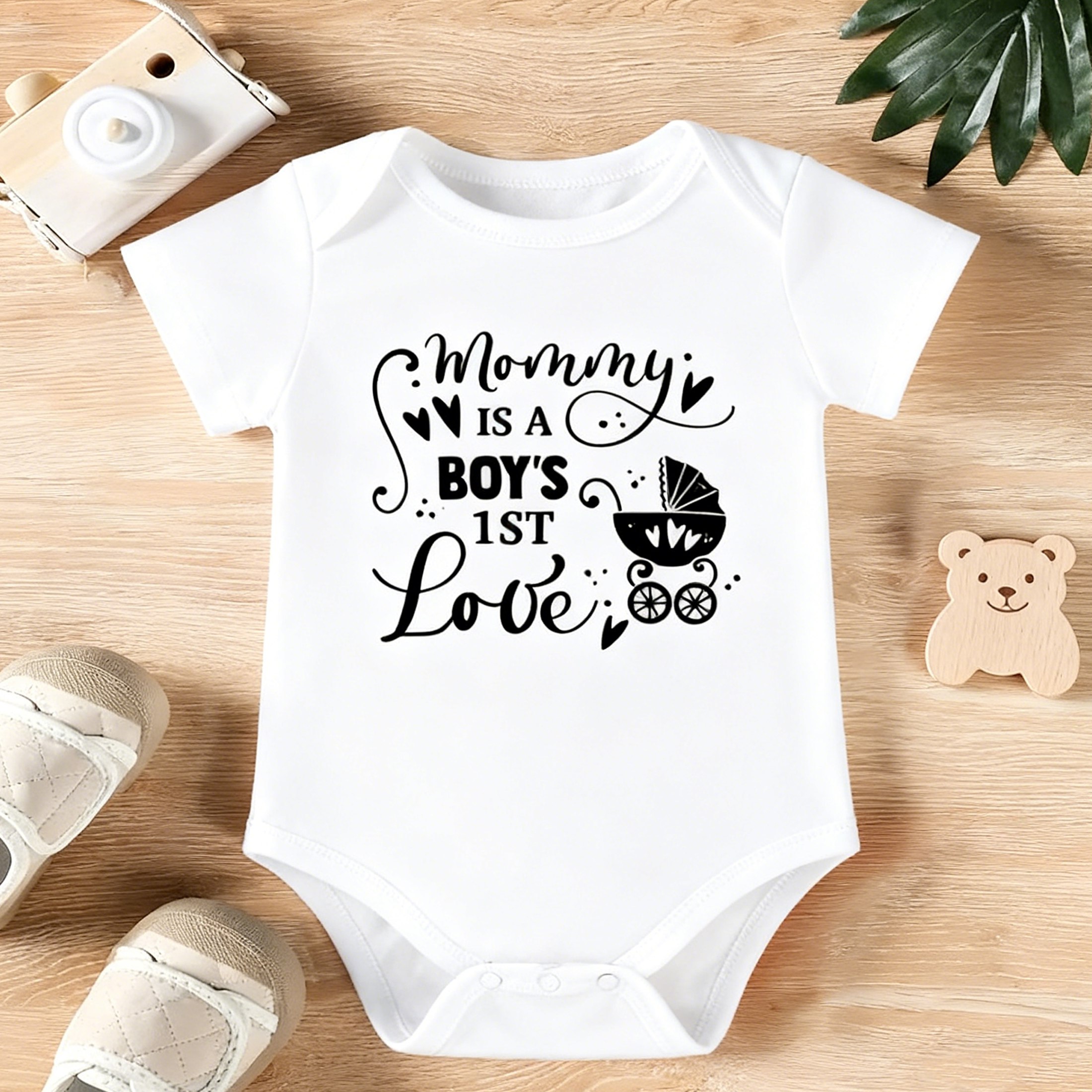 Baby Boy Mother's Day Outfit | "Mom Is A Boy's First Love" Themed ...