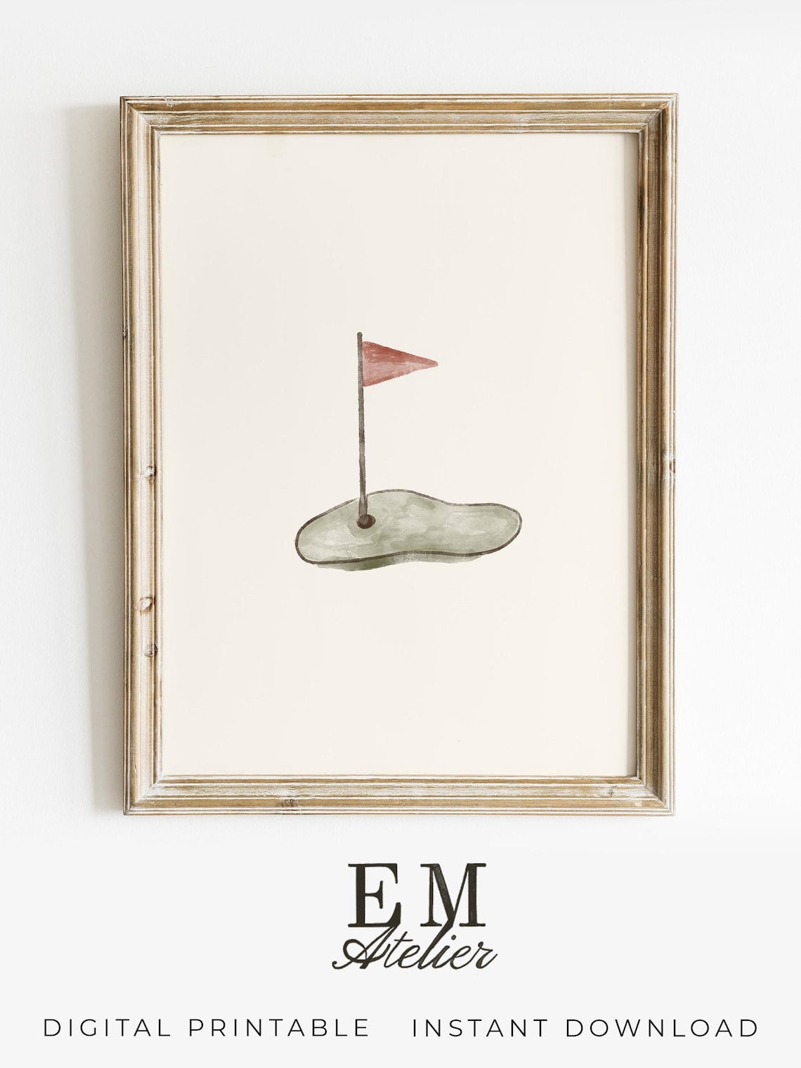 Baby Boy Nursery Golf Print, Vintage Sports Wall Art, Unframed Paper ...