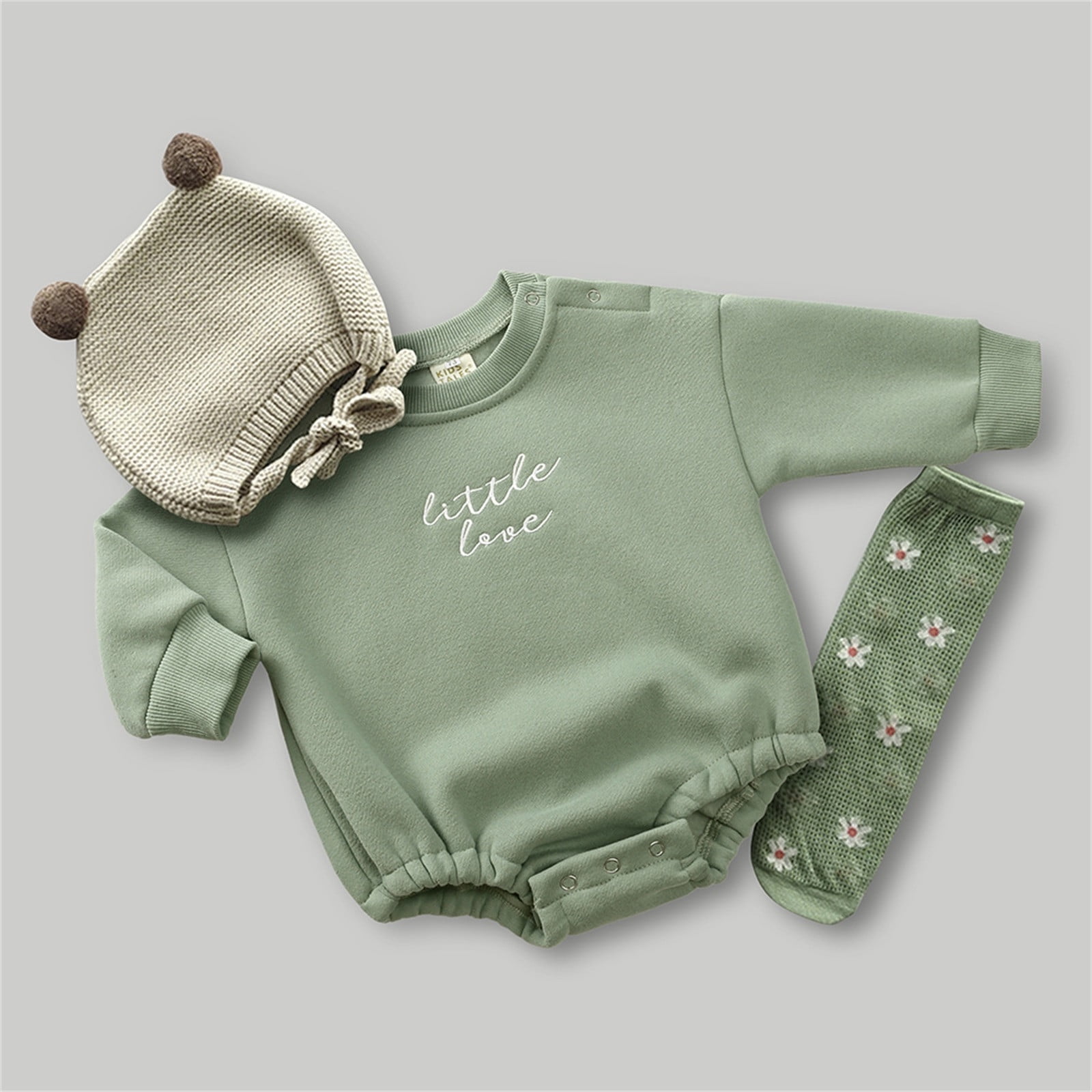 Baby Boy Onesies Infant Girls Long Sleeve Letter Print Pullover Romper ...